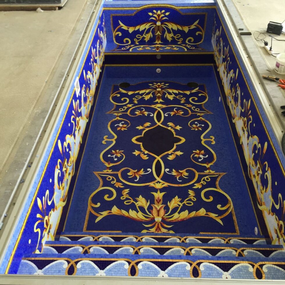 Design Inspiration for an Eye-Catching Custom Mosaic Tile Pool | Art ...
